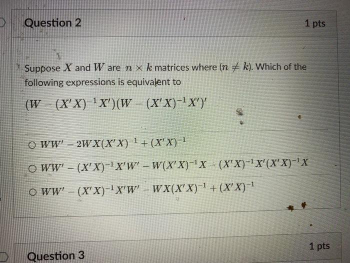 Solved Suppose A is a square 3×3 matrix. Which of the | Chegg.com