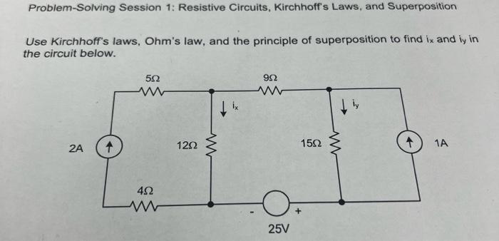 Solved Problem-Solving Session 1: Resistive Circuits, | Chegg.com