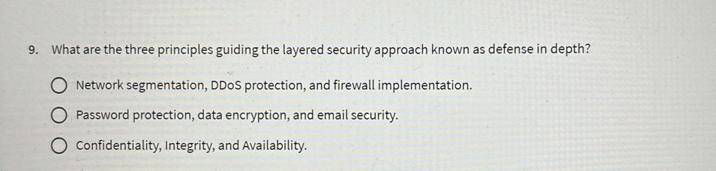 Solved What are the three principles guiding the layered | Chegg.com
