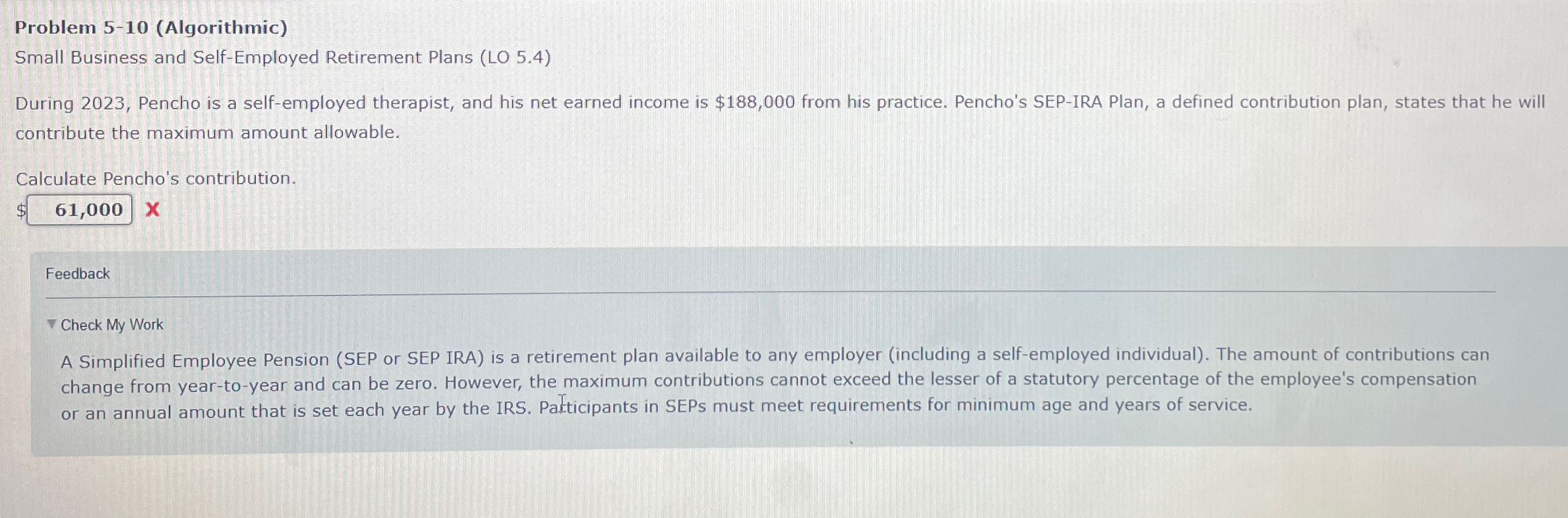 Solved Problem 5-10 (Algorithmic)Small Business and | Chegg.com