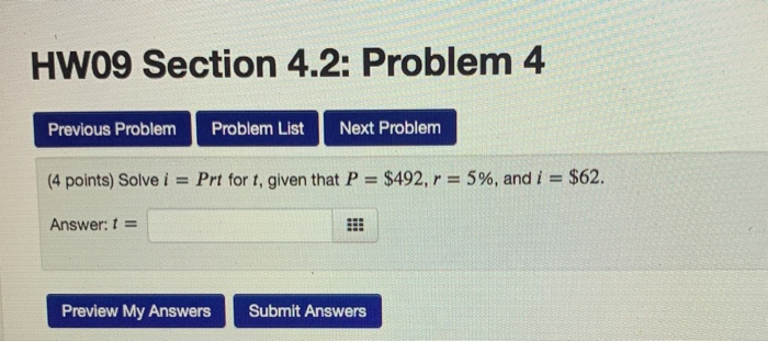 Solved HW09 Section 4.2: Problem 4 Previous Problem Problem | Chegg.com