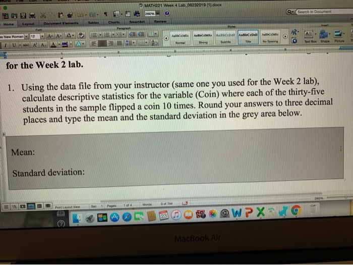 Solved MATH221 Week 4 Lab 06232010 (1).docx Q. Coach In | Chegg.com