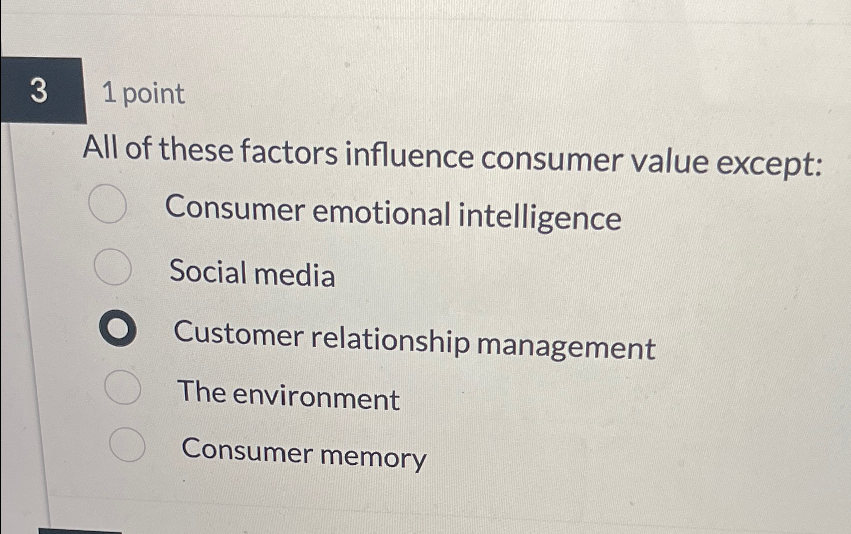 Solved 31 ﻿pointAll of these factors influence consumer | Chegg.com