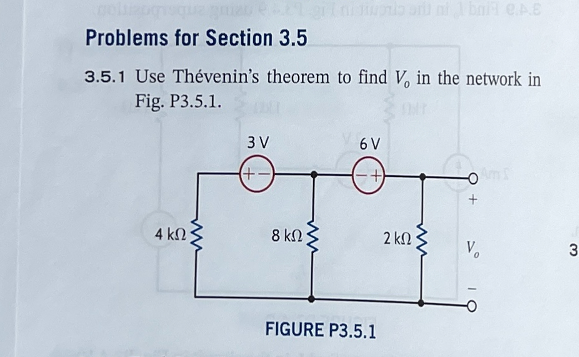 Solved Problems for Section 3.53.5.1 ﻿Use Thévenin's theorem | Chegg.com