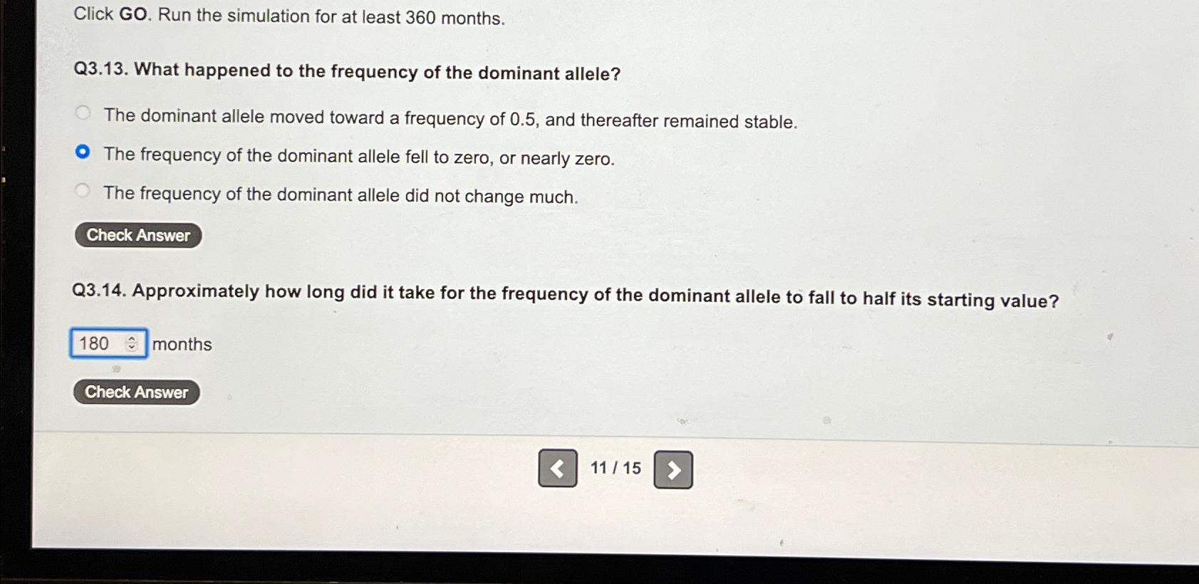 Solved Click GO. ﻿Run the simulation for at least 360 | Chegg.com