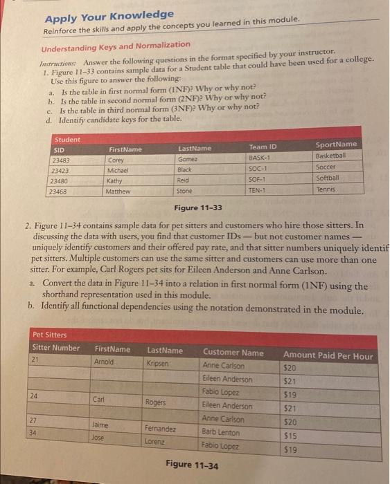 Solved Apply Your Knowledge Reinforce the skills and apply | Chegg.com