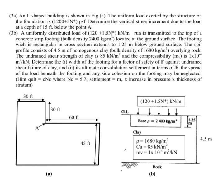 Solved (3a) An L shaped building is shown in Fig (a). The | Chegg.com