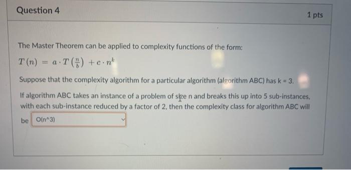 The Master Theorem can be applied to complexity | Chegg.com