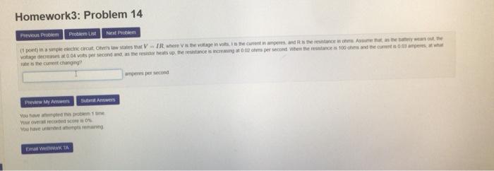 Solved Homework3: Problem 14 Previous Problem Problem List | Chegg.com
