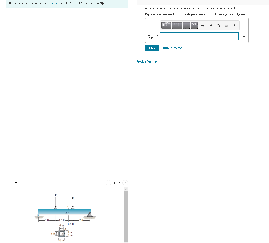 Solved Consider the box beam shown in (Figure 1). ﻿Take | Chegg.com