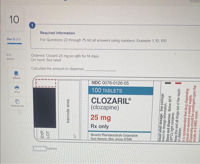 Solved Required information For Questions 23 through 75 list | Chegg.com