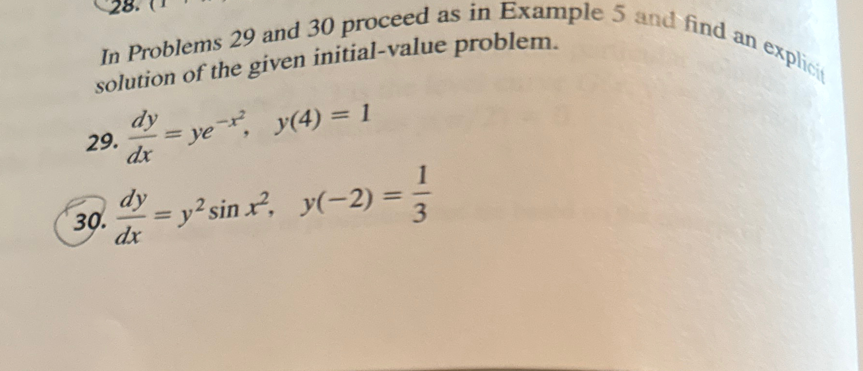 Solved In Problems 29 ﻿and 30 ﻿proceed as in Example 5 ﻿and | Chegg.com