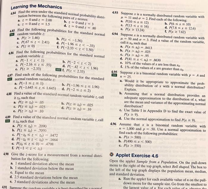Solved Finding probabilities for standard normal | Chegg.com