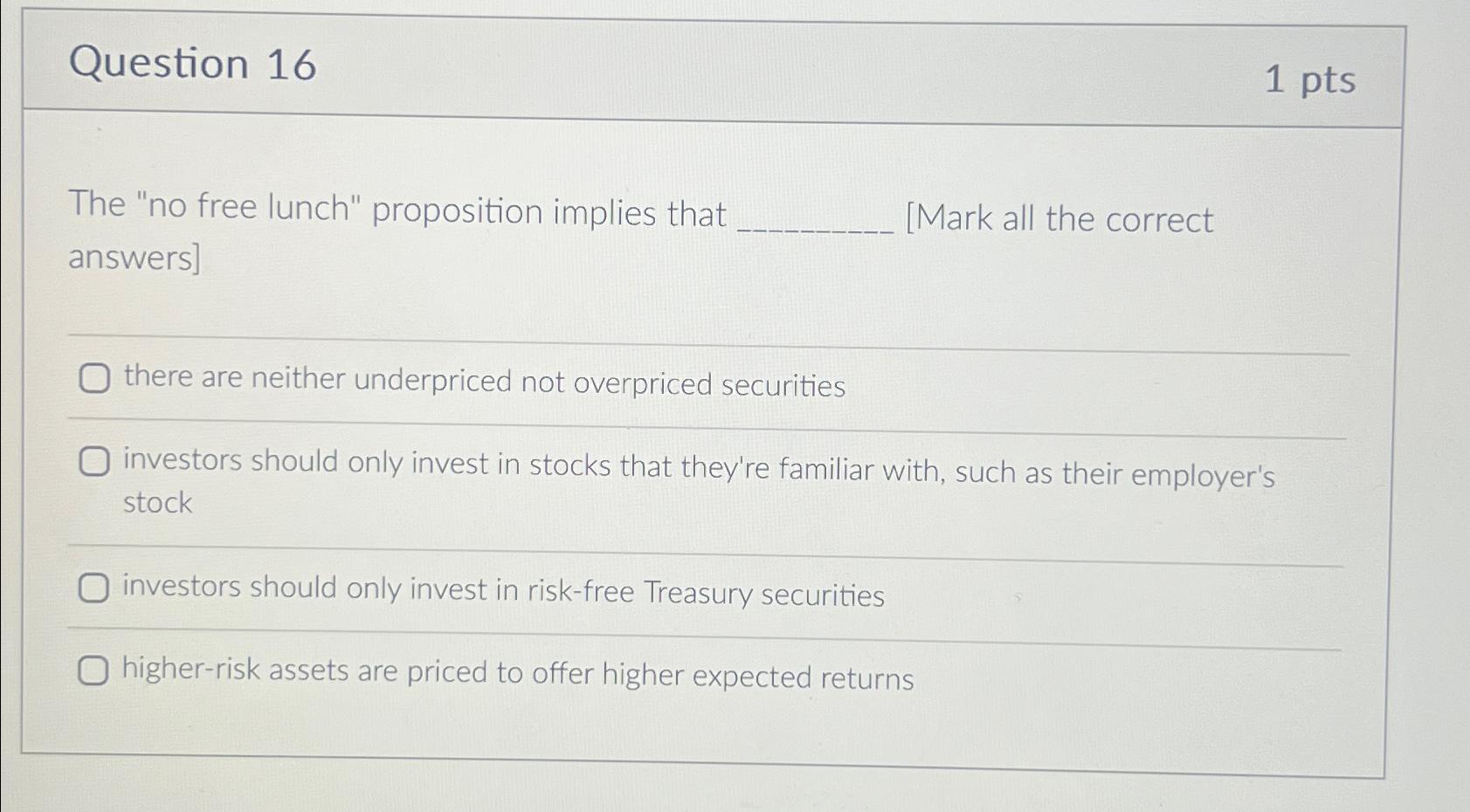 Solved Question 16\\n1 pts\\nThe Solved Question 16\\n1 pts\\nThe