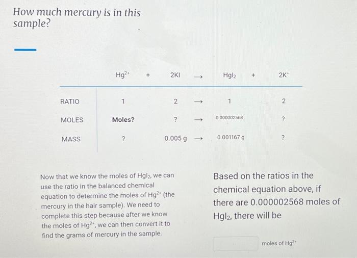 Solved How much mercury is in this sample? Now that we know | Chegg.com