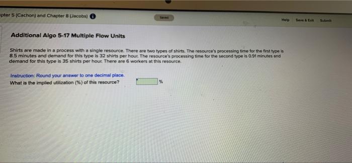 Solved apter 5 (Cachon) and Chapter 8 (Jacobs) Help Sere | Chegg.com