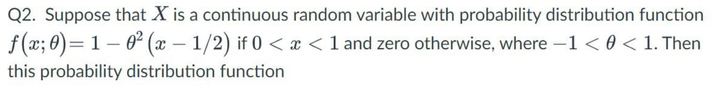 Solved Suppose that x ﻿is a continuous random variable with | Chegg.com
