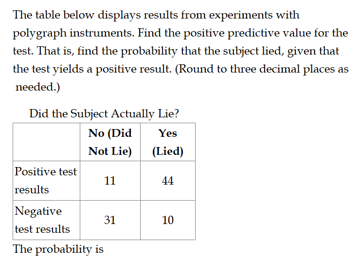 Solved The table below displays results from experiments | Chegg.com