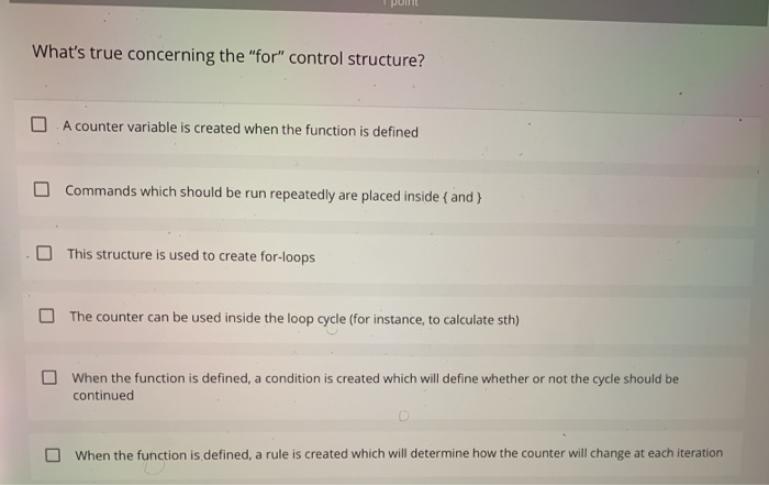 Solved What's true concerning the pinMode() function? o It | Chegg.com