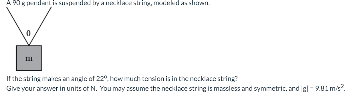 Solved nded by a necklace string, modeled as shown.If the | Chegg.com