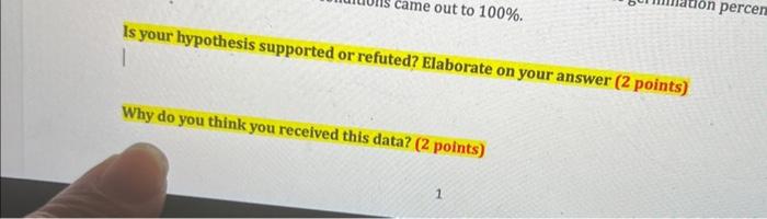 Solved This Assignment Is A Plant Physiology Lab And Its