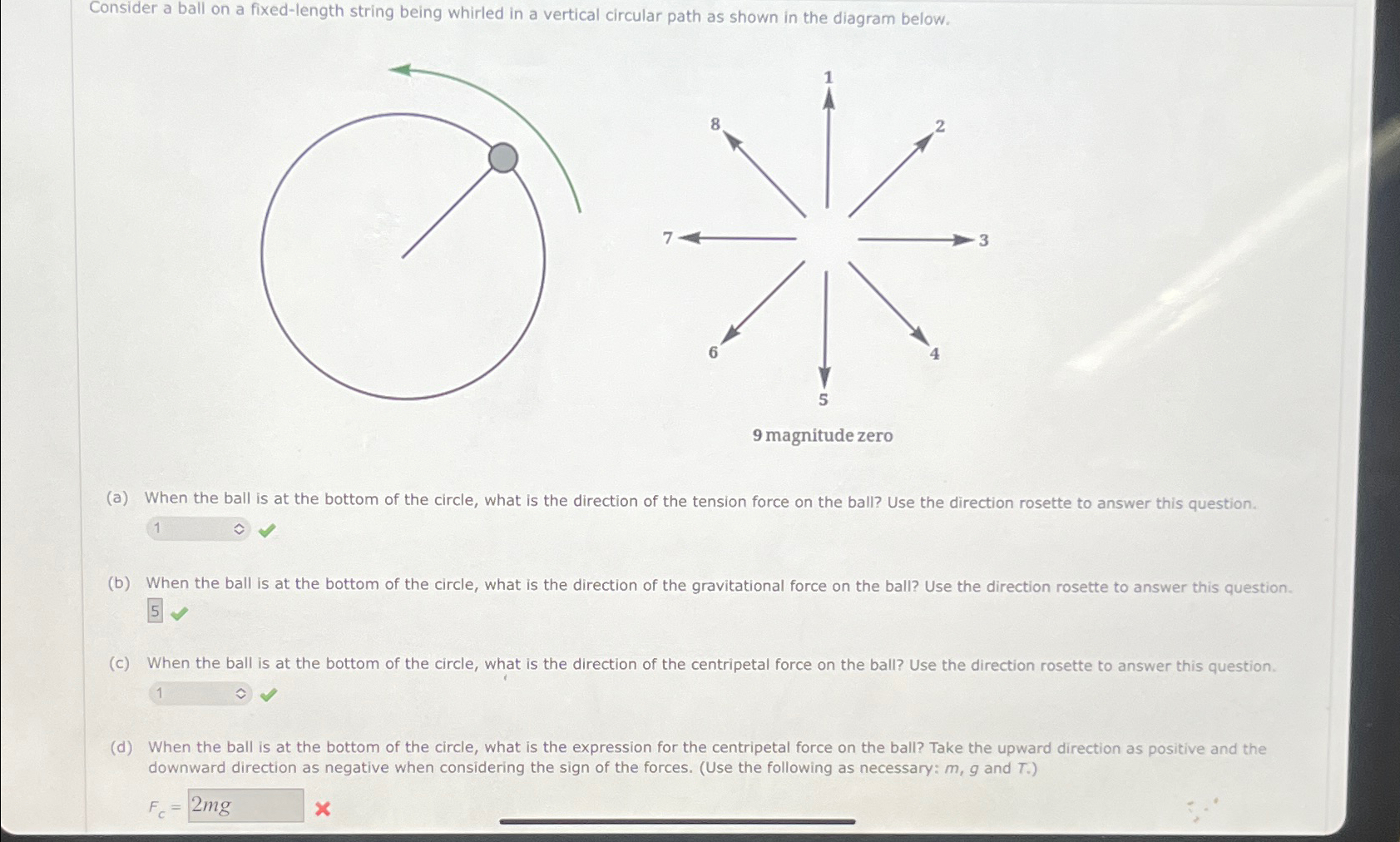 Consider a ball on a fixed-length string being | Chegg.com