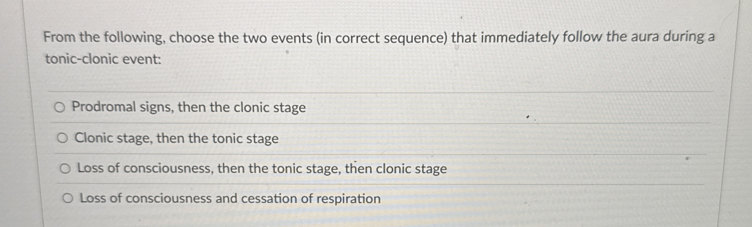 Solved From the following, choose the two events (in correct | Chegg.com