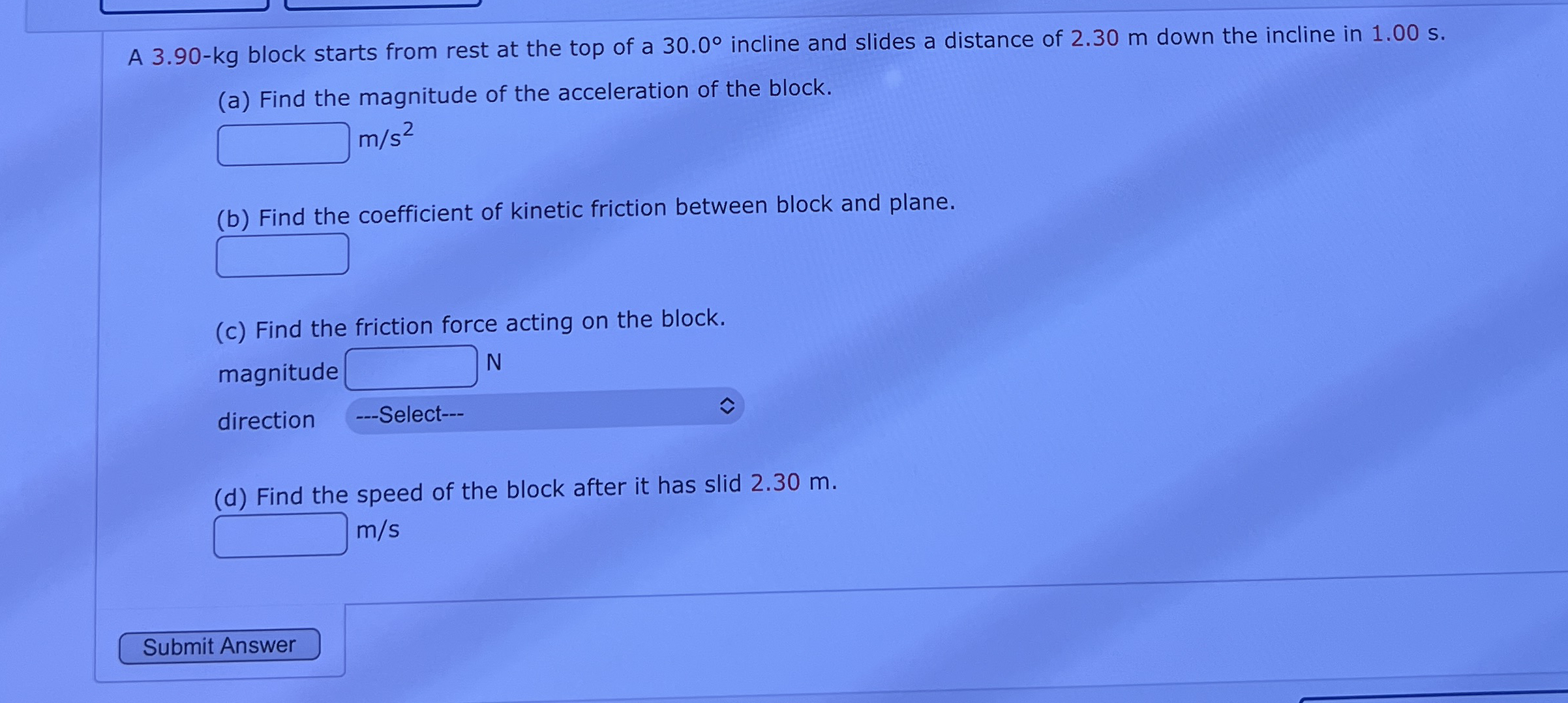 Solved A 3.90-kg ﻿block starts from rest at the top of a | Chegg.com