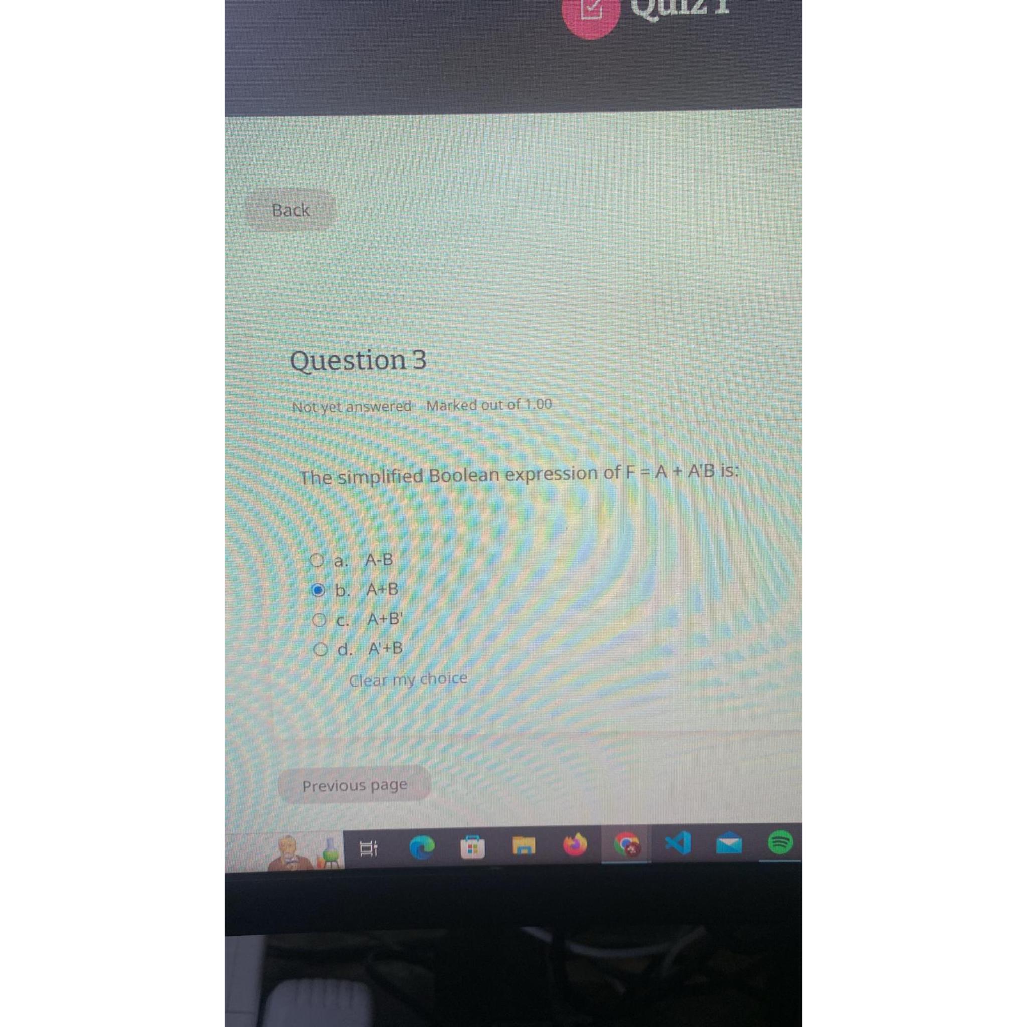 Solved BackQuestion 3Not yet answered Marked out of 1.00The | Chegg.com