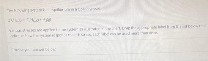 Solved The following system is at equilibrium in a closed | Chegg.com