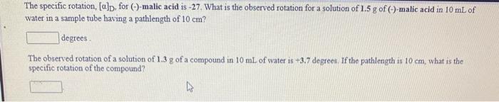 Solved The specific rotation, [alp, for sucrose is +67. What | Chegg.com