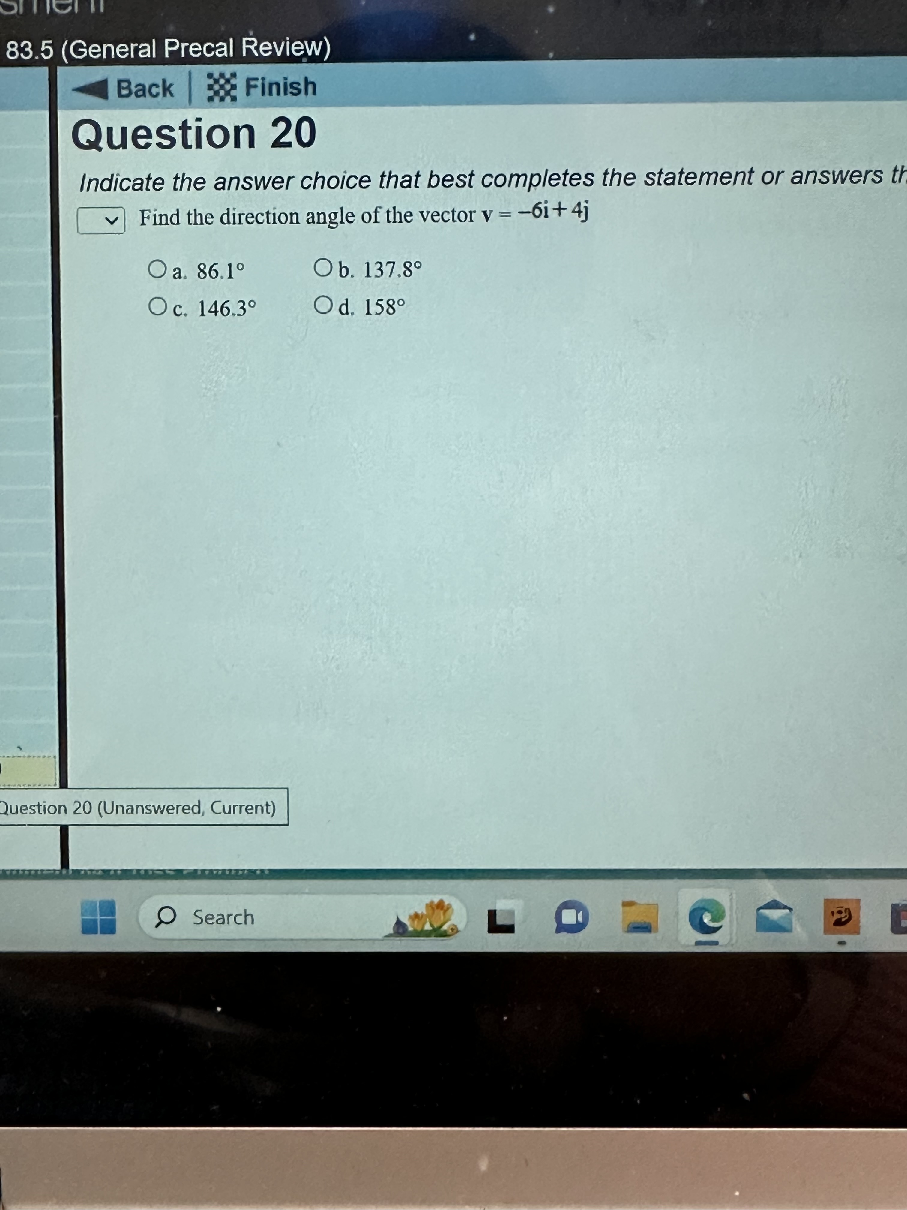 Solved Question 20Indicate the answer choice that best | Chegg.com
