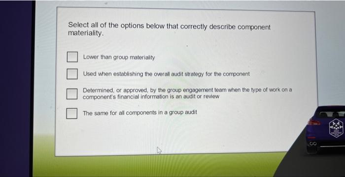 Solved Select all of the options below that correctly | Chegg.com