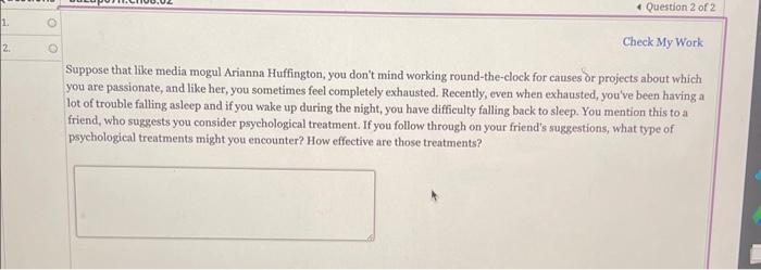 Solved Suppose That Like Media Mogul Arianna Huffington You