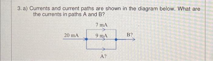Solved 3. a) Currents and current paths are shown in the | Chegg.com