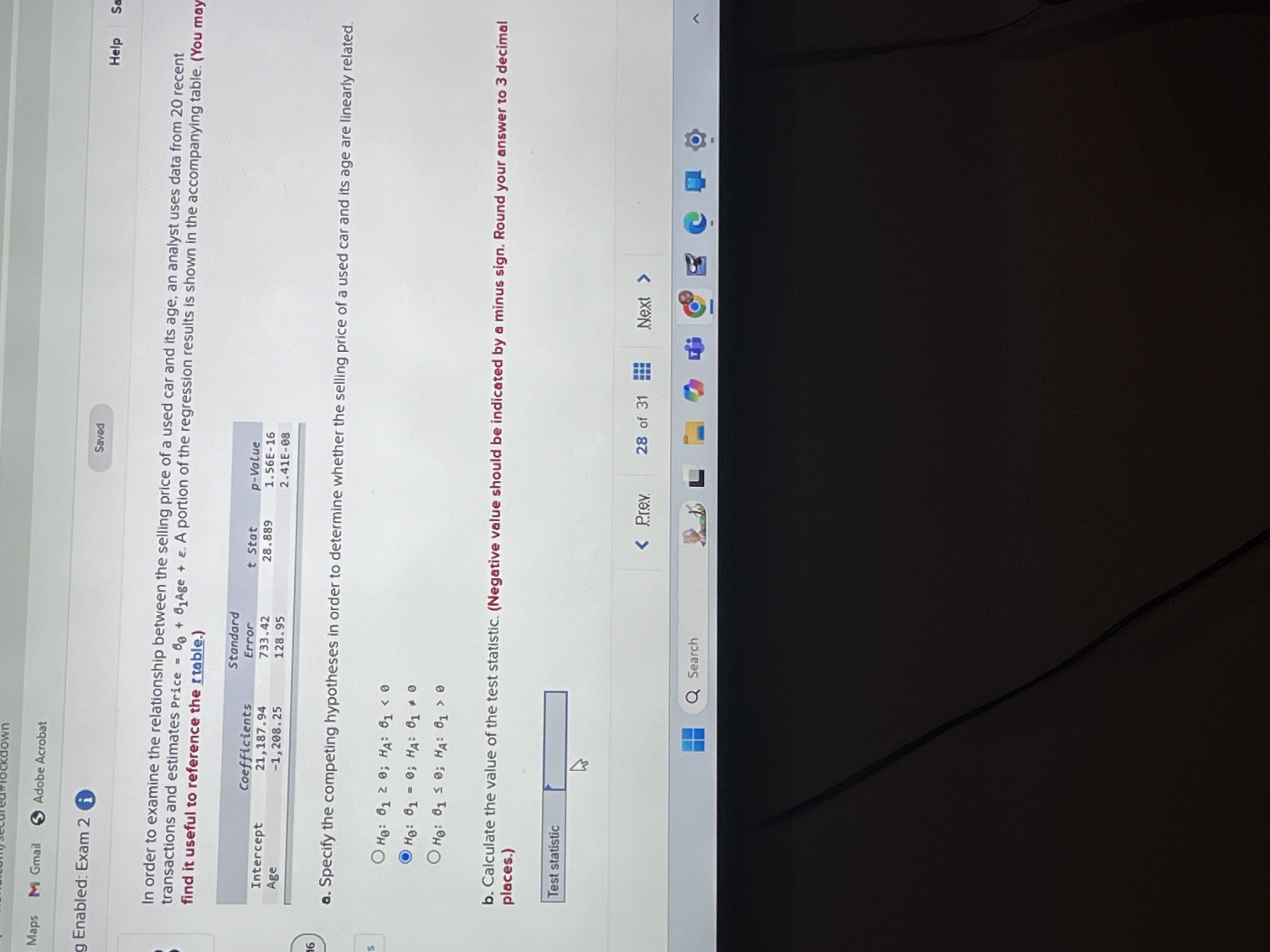 Solved In ﻿order to ﻿examine the relationship between the | Chegg.com