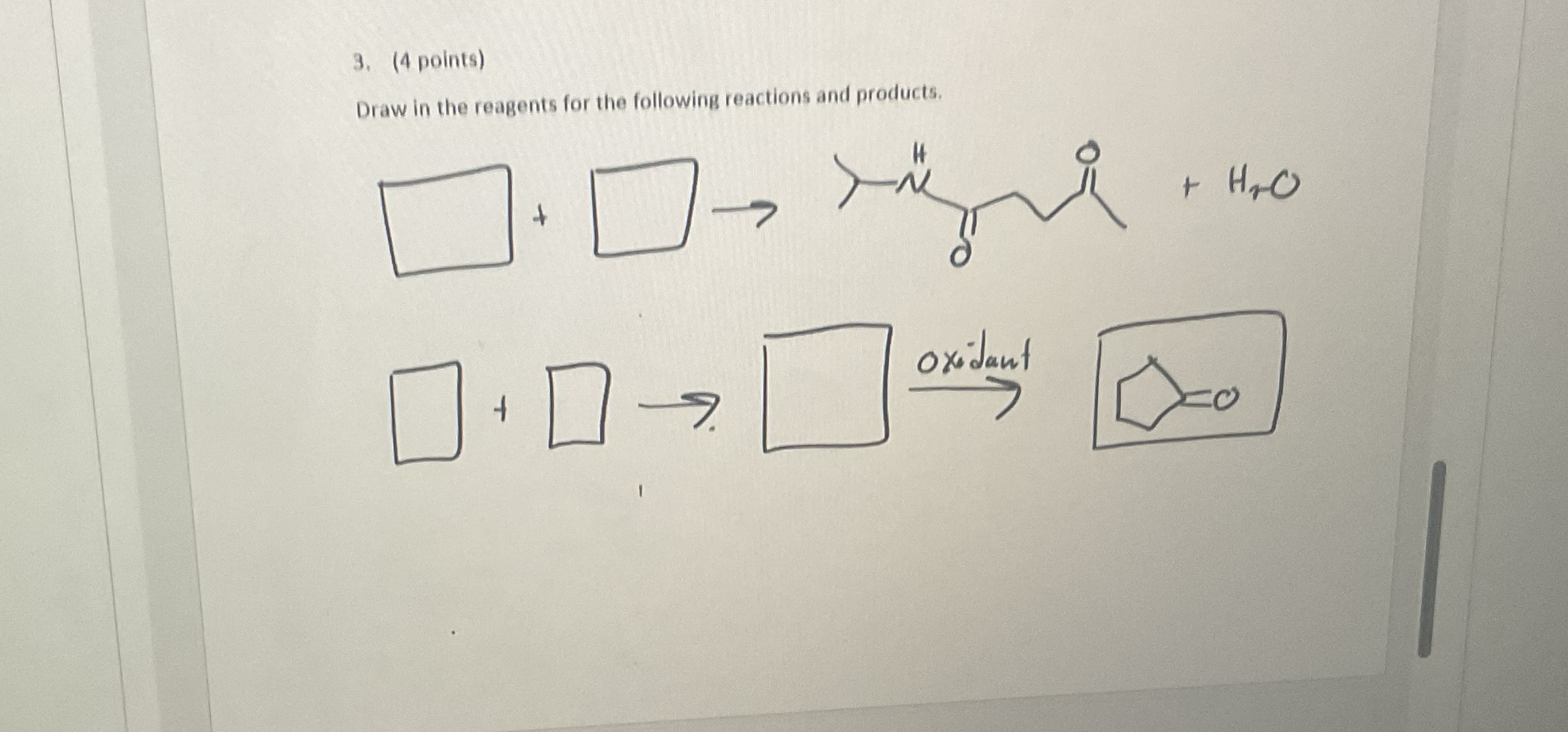 Solved by an EXPERT (4 ﻿points)Draw in the reagents for the following | Chegg.com