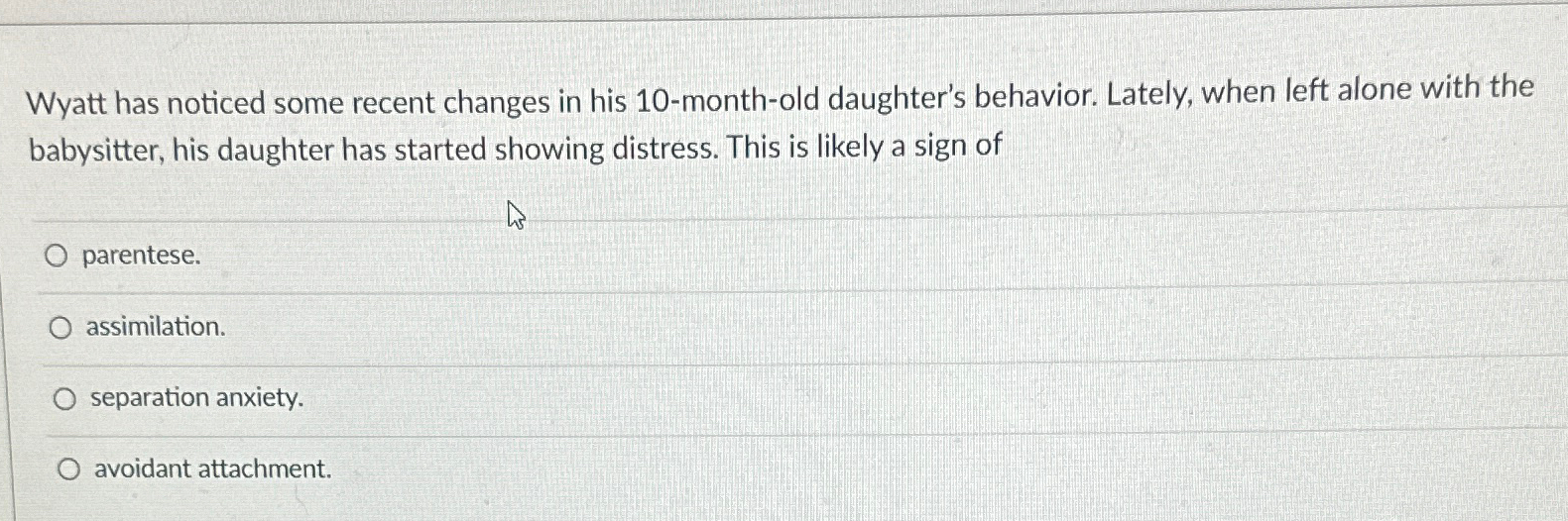 Solved Wyatt has noticed some recent changes in his | Chegg.com