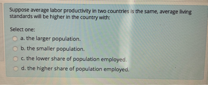 Solved Suppose average labor productivity in two countries | Chegg.com Solved Suppose average labor productivity in two countries | Chegg.com