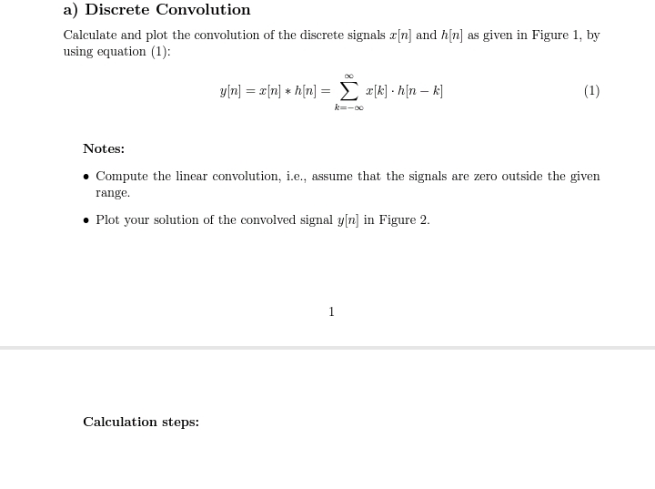 Solved a) ﻿Discrete ConvolutionCalculate and plot the | Chegg.com