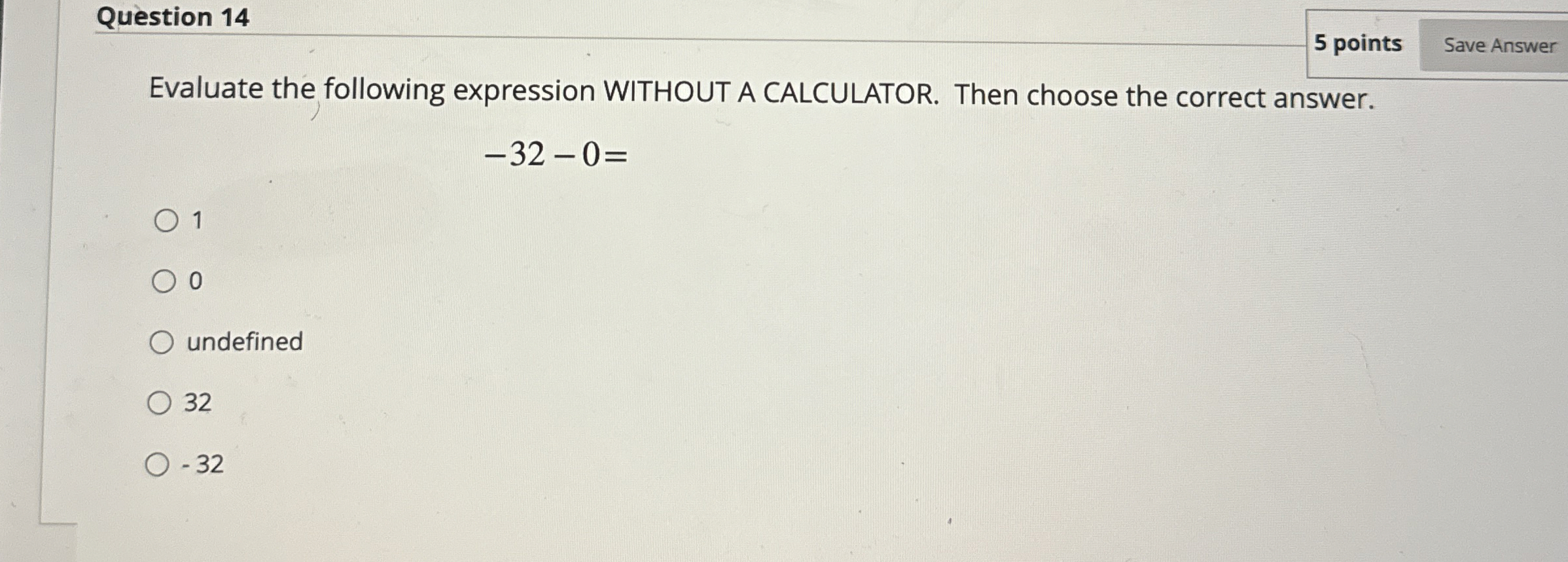 Solved Evaluate the following expression WITHOUT A | Chegg.com
