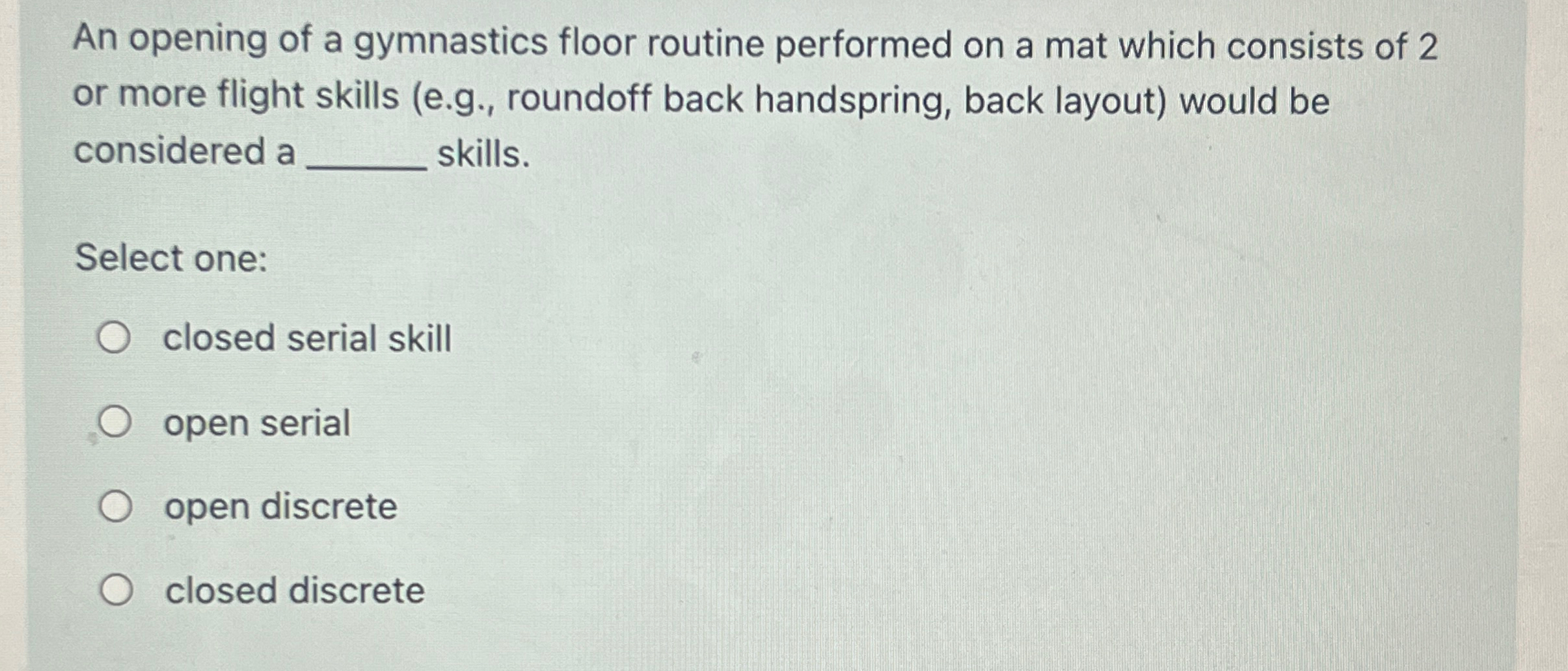 Solved An opening of a gymnastics floor routine performed on | Chegg.com