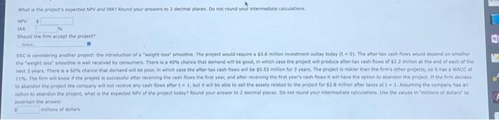 Solved projects expected profratisty. arais a their nak. | Chegg.com