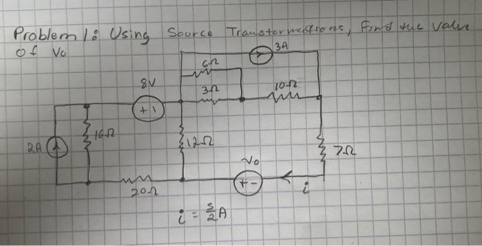 Solved How To Find Source Transformation Find The Value Of 0726