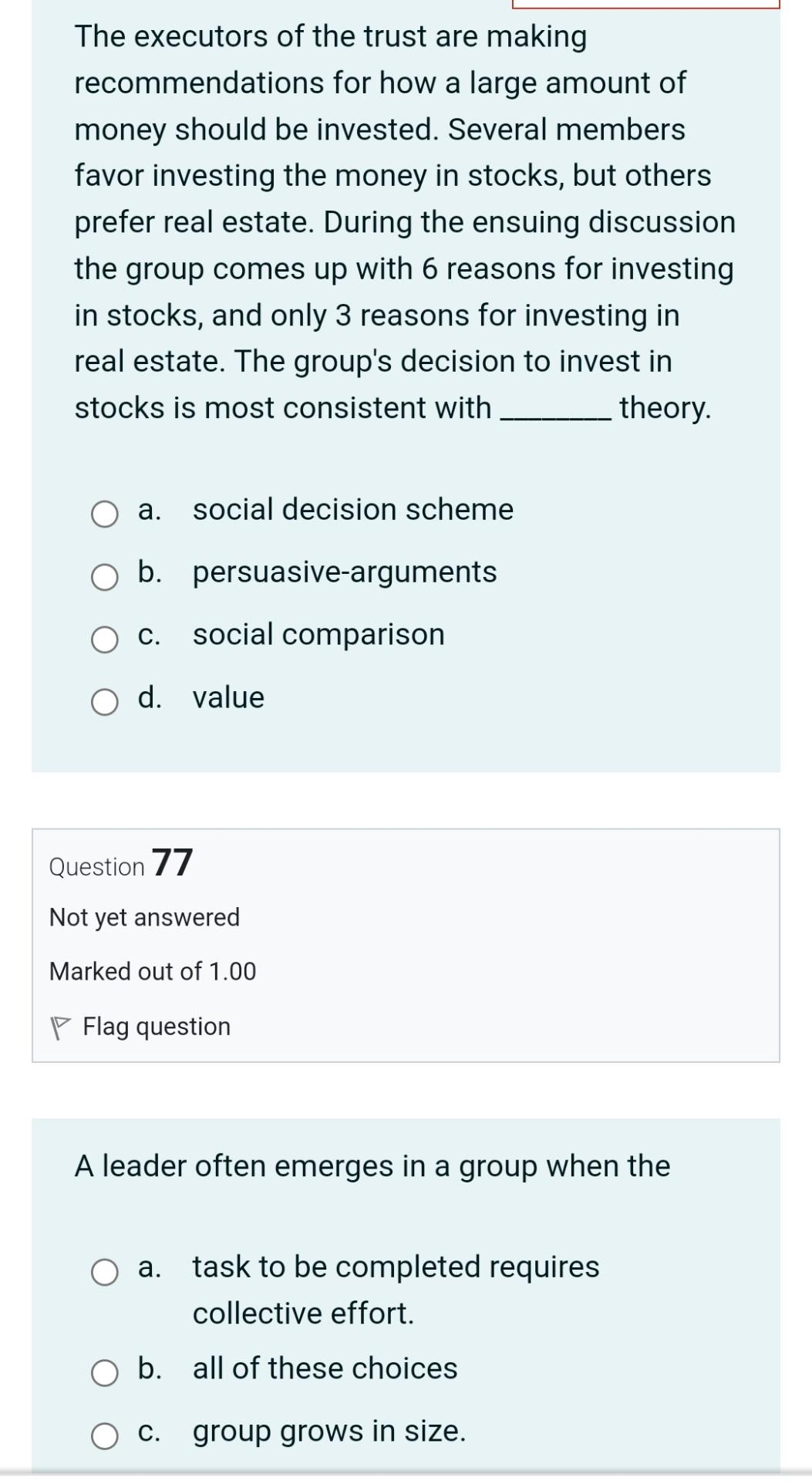 Solved The executors of the trust are making recommendations | Chegg.com