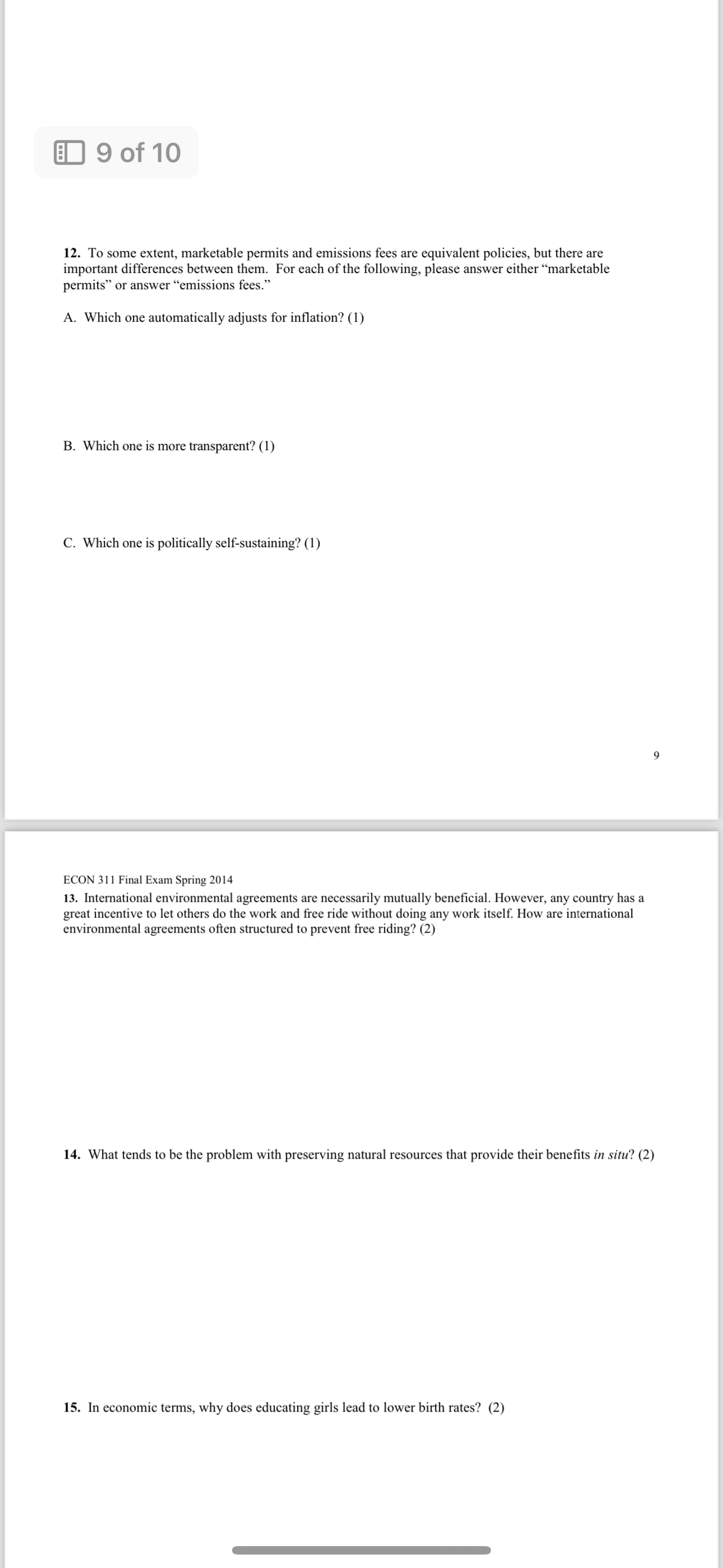 Solved To some extent, marketable permits and emissions fees | Chegg.com