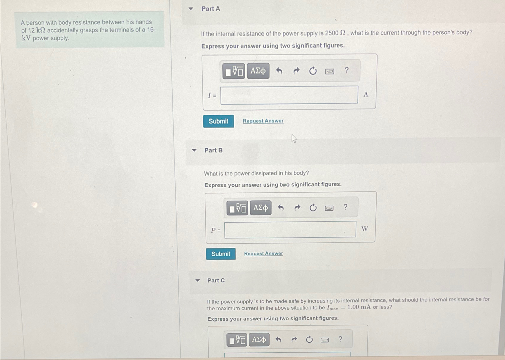Solved HELP ASAP PLZPart AA person with body resistance | Chegg.com