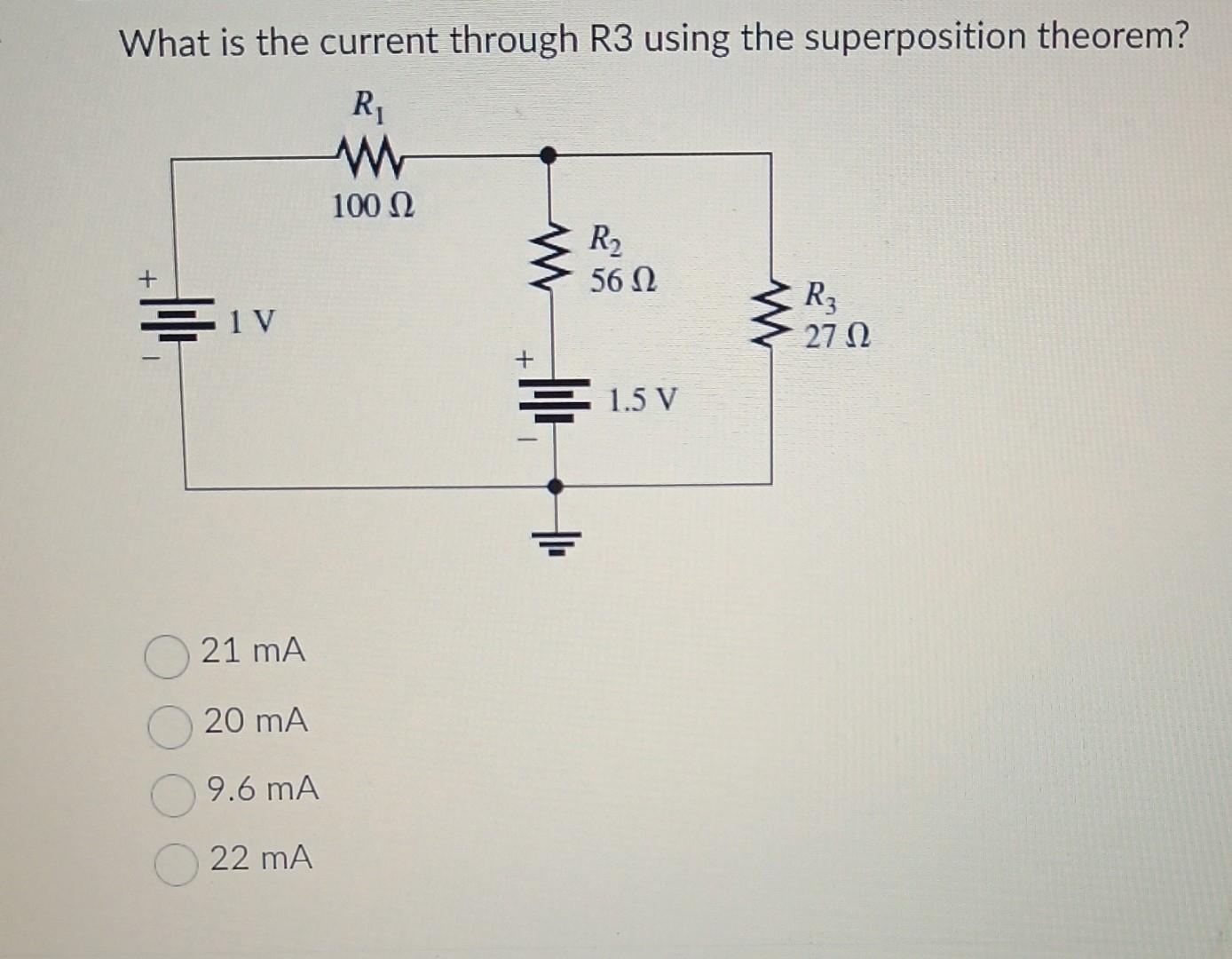 Solved What is the current through R3 using the | Chegg.com