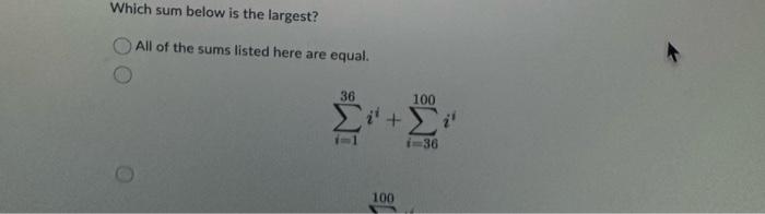 Solved All of the sums listed here are equal. | Chegg.com