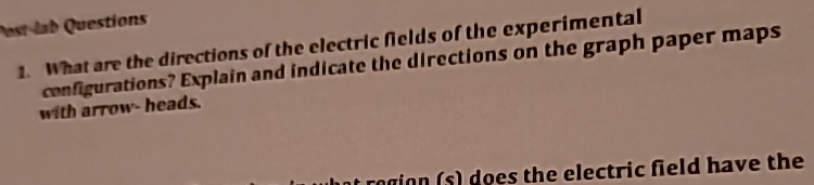 Solved What are the directions of the electric fields of the | Chegg.com